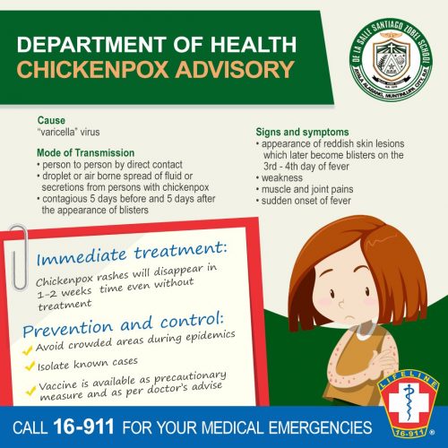 Chickenpox Advisory - De La Salle Santiago Zobel