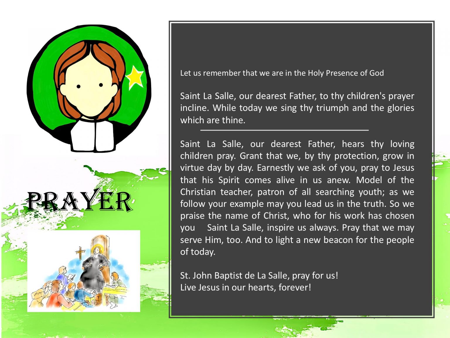 Feast Day of St. John Baptist de La Salle – De La Salle Santiago Zobel