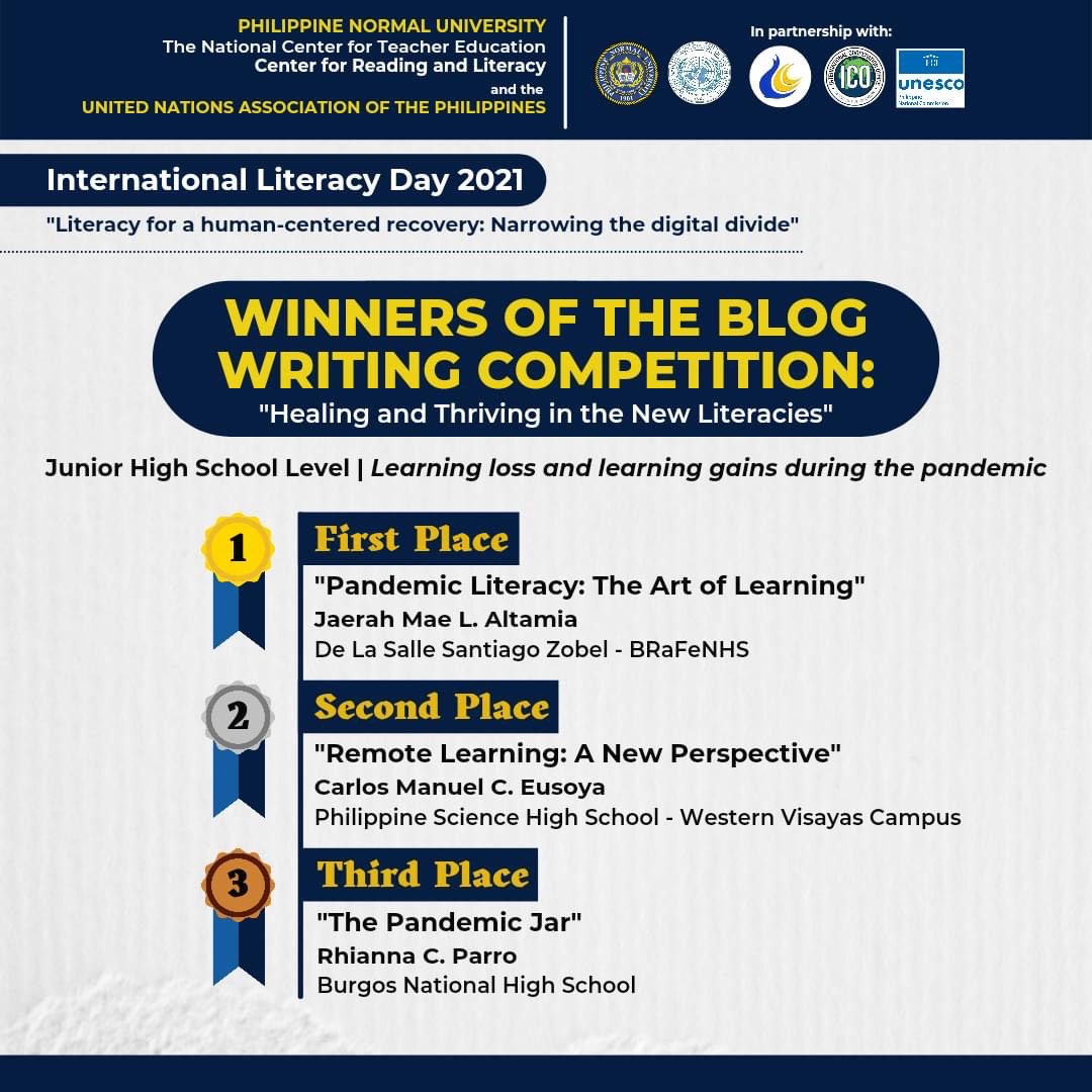 Jaerah Altamia Wins First Place in National Blog Writing Contest (JHS ...