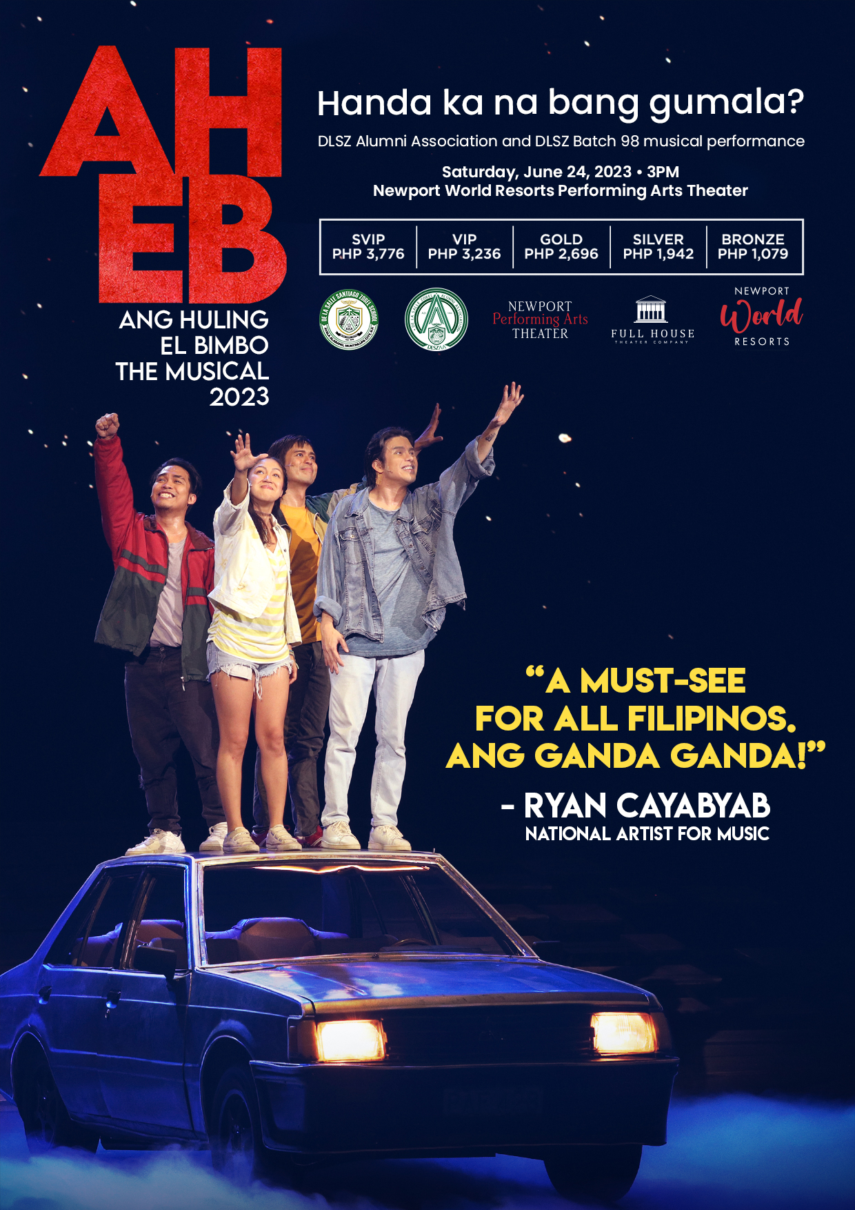 Invitation to the “Ang Huling El Bimbo The Musical 2023”, fundraising for the DLSZ Alumni ...