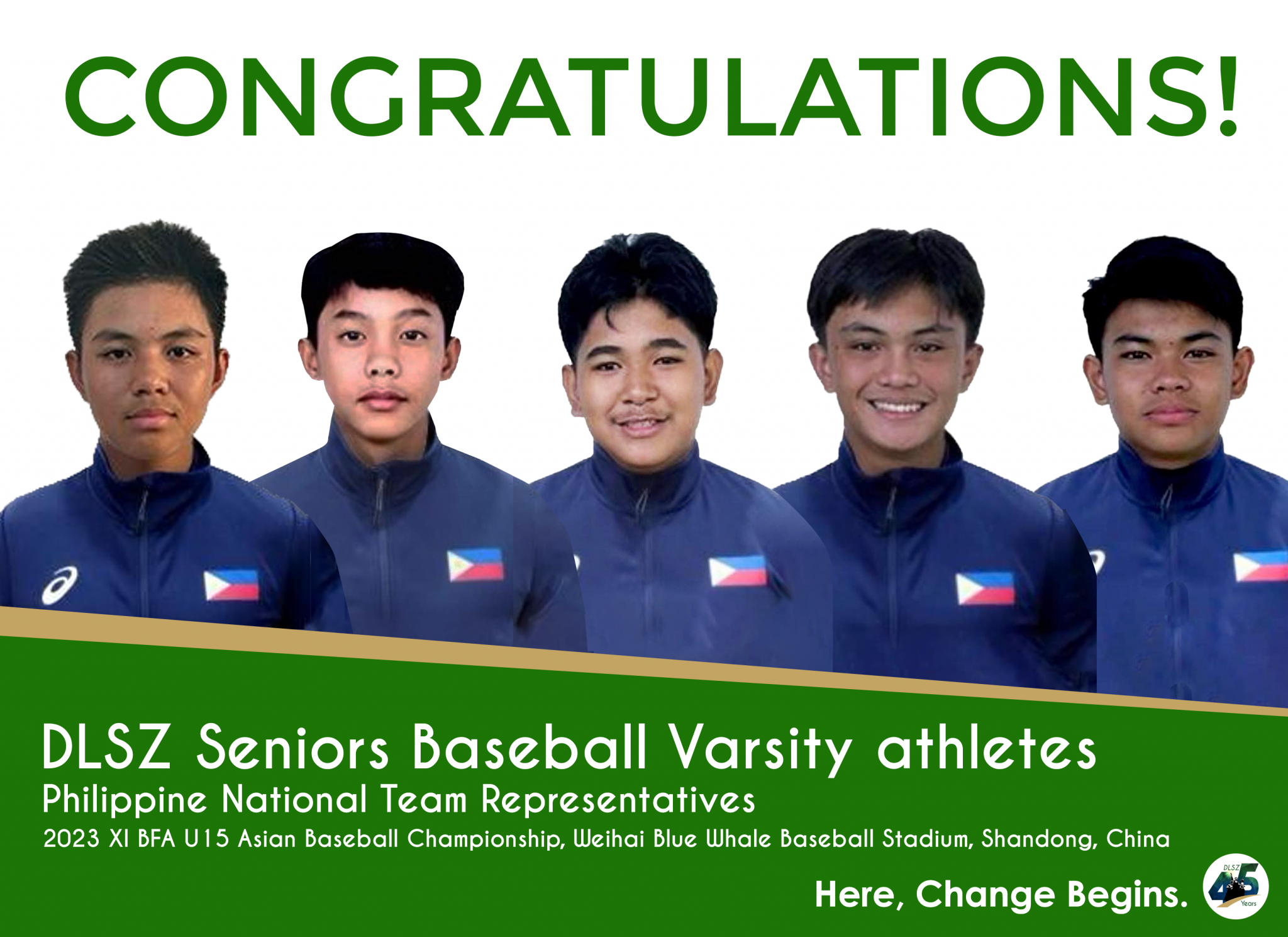 MUNTINLUPA- DLSZ Seniors Baseball Varsity Athletes represent the ...