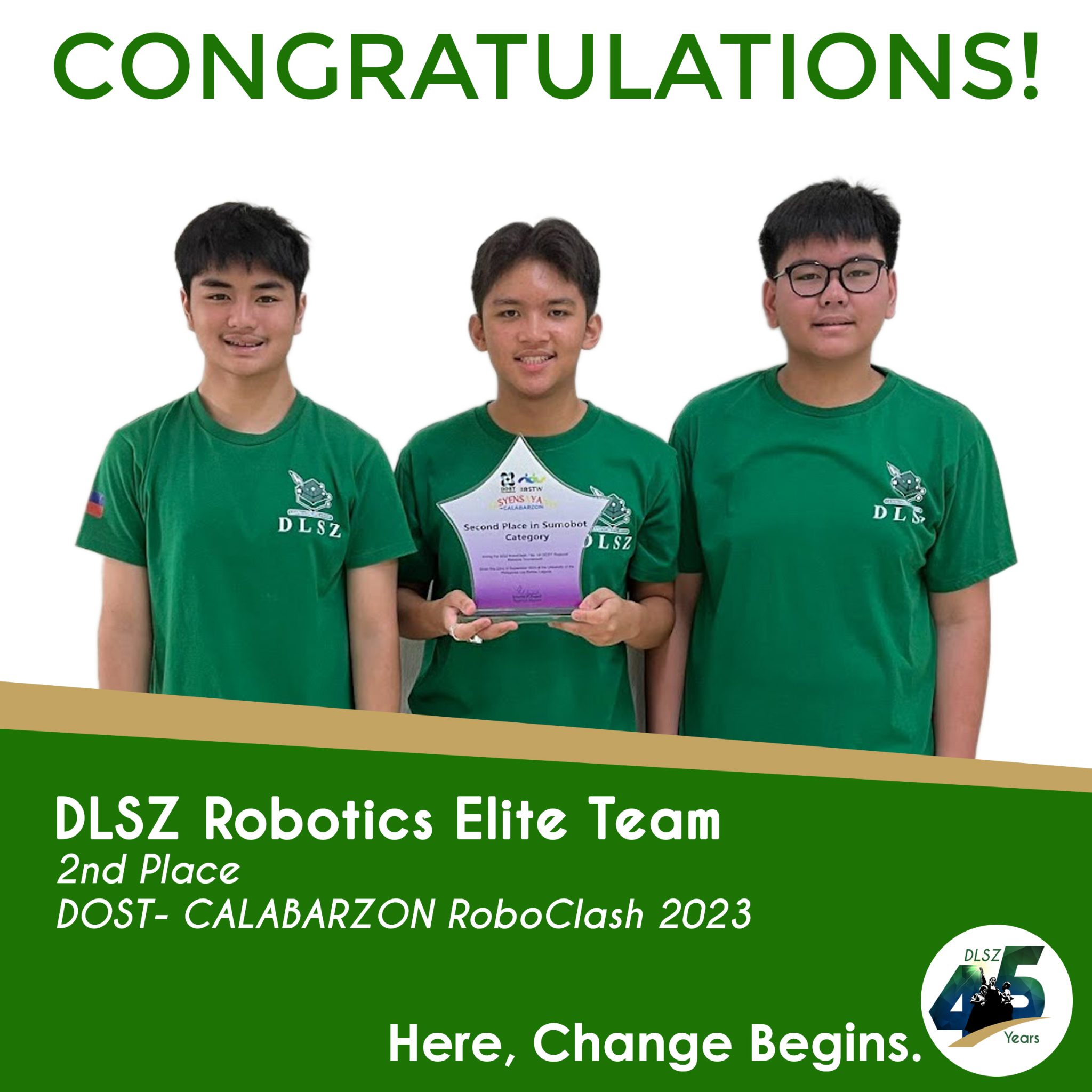 DLSZ Robotics Elite Team secures 2nd place in the DOST- CALABARZON ...