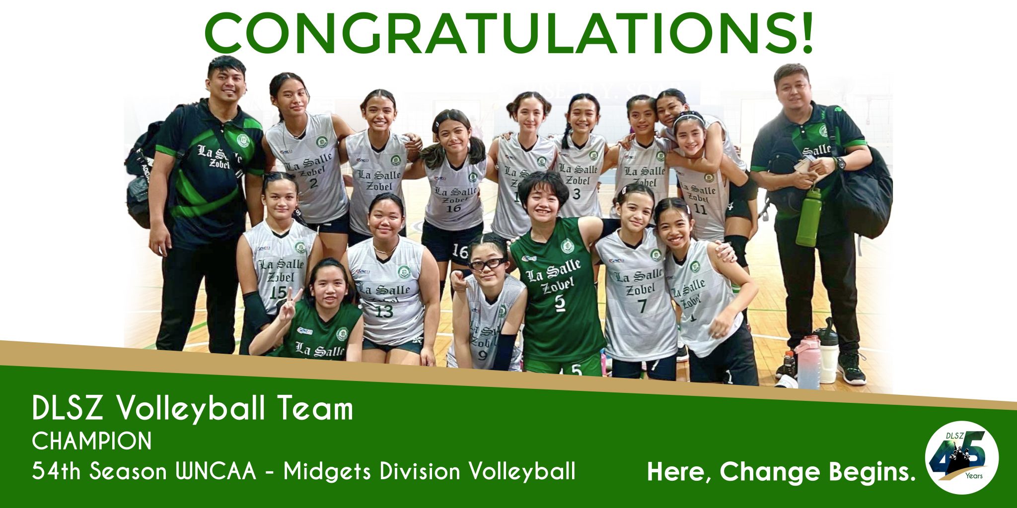DLSZ VOLLEYBALL GIRLS TEAM WINS BACK-TO -BACK CHAMPIONSHIPS IN THE ...
