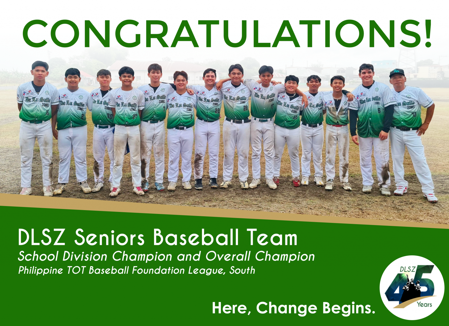 DLSZ High School Baseball Team Takes Championship Titles in Four Events ...