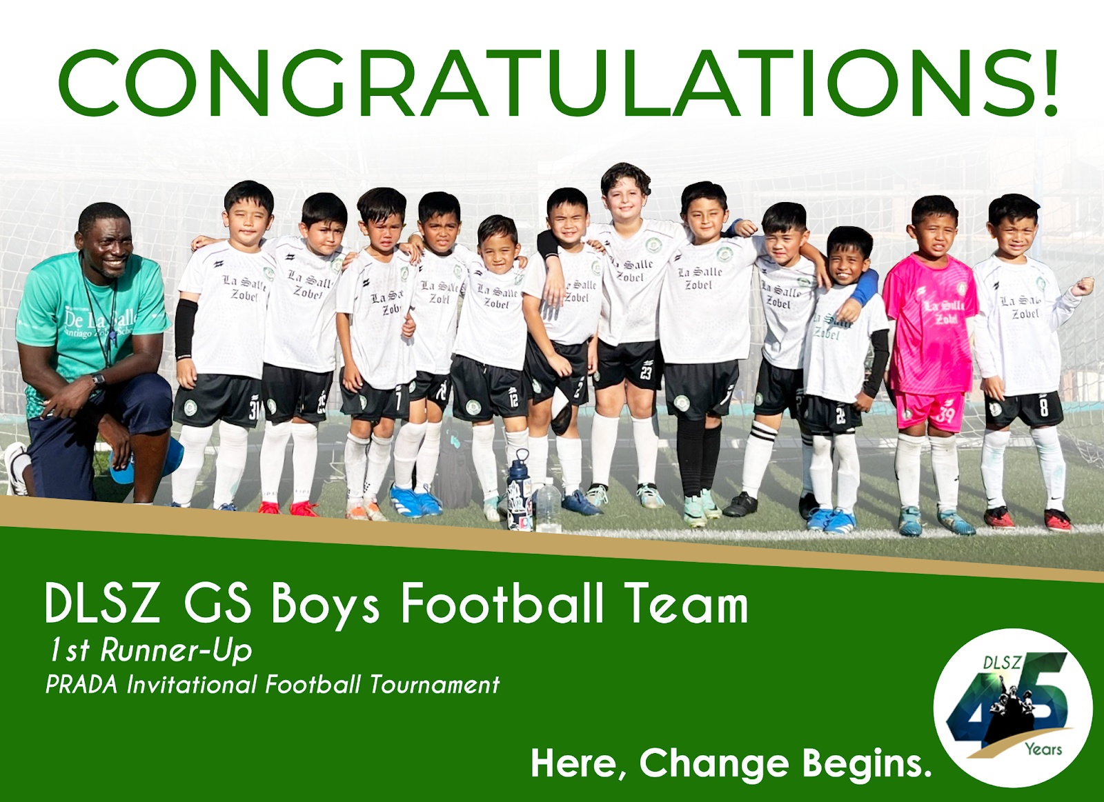 DLSZ Grade School Boys Football Team - Midgets F wins another podium ...