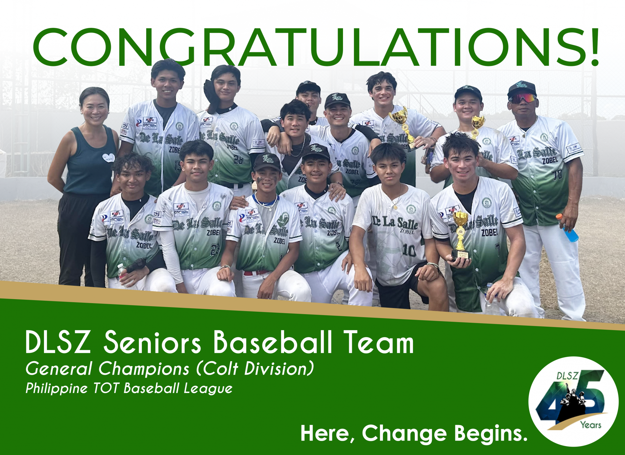 DLSZ Senior Baseball Team takes the Philippine TOT Baseball League ...