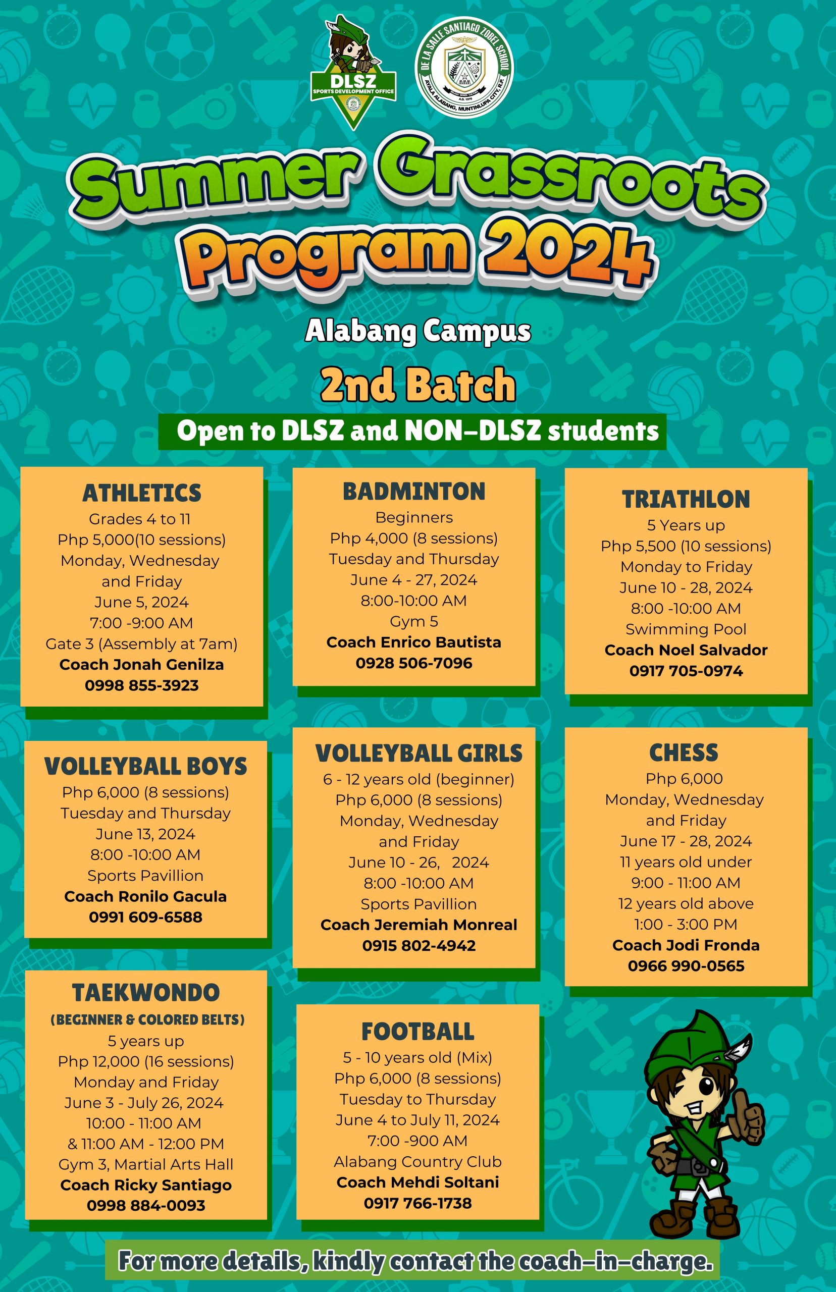 [Updated] 2nd Batch of the DLSZ Summer Grassroots Program – De La Salle ...