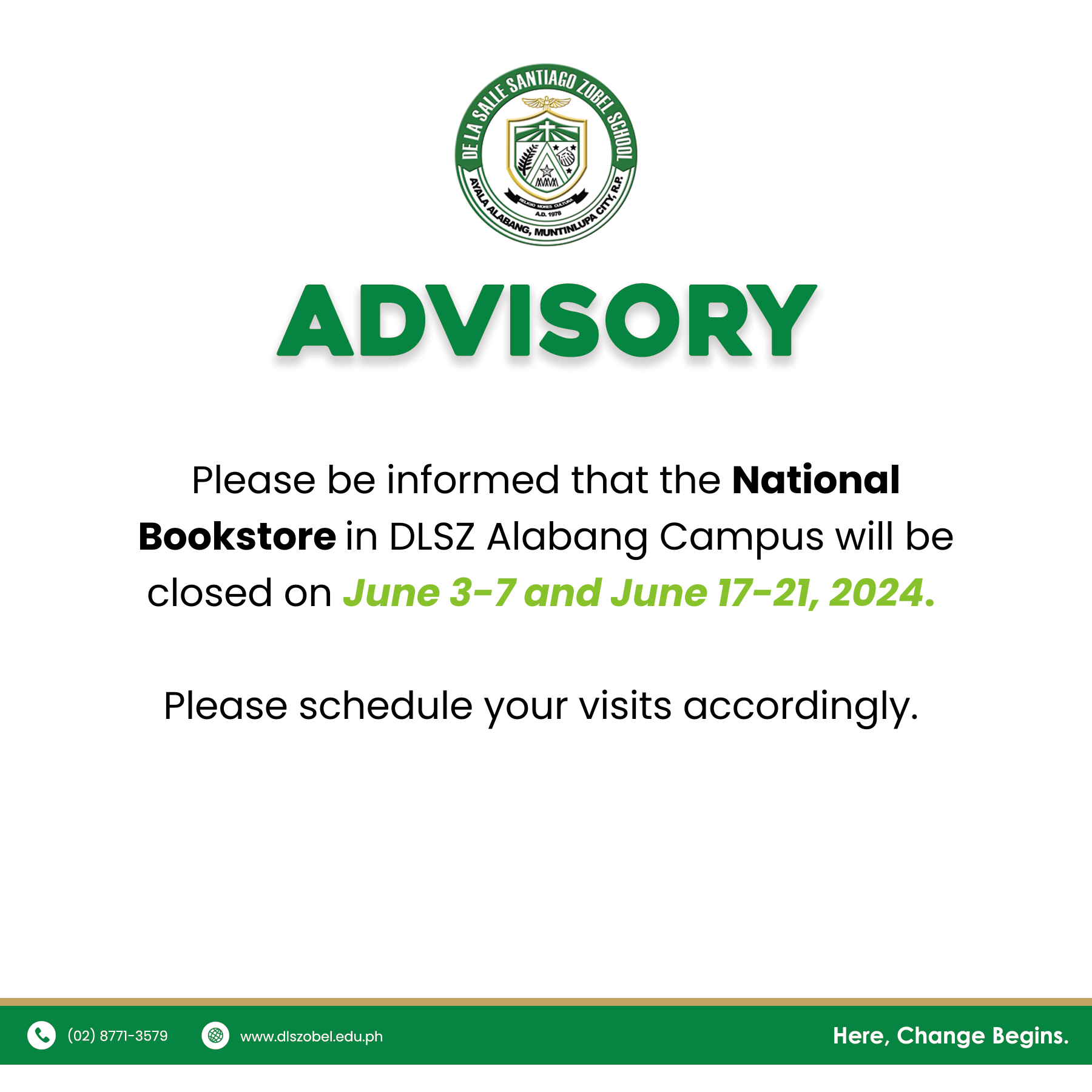 National Bookstore Operations, June 2024 - De La Salle Santiago Zobel